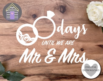 Wedding Countdown Svg - Etsy