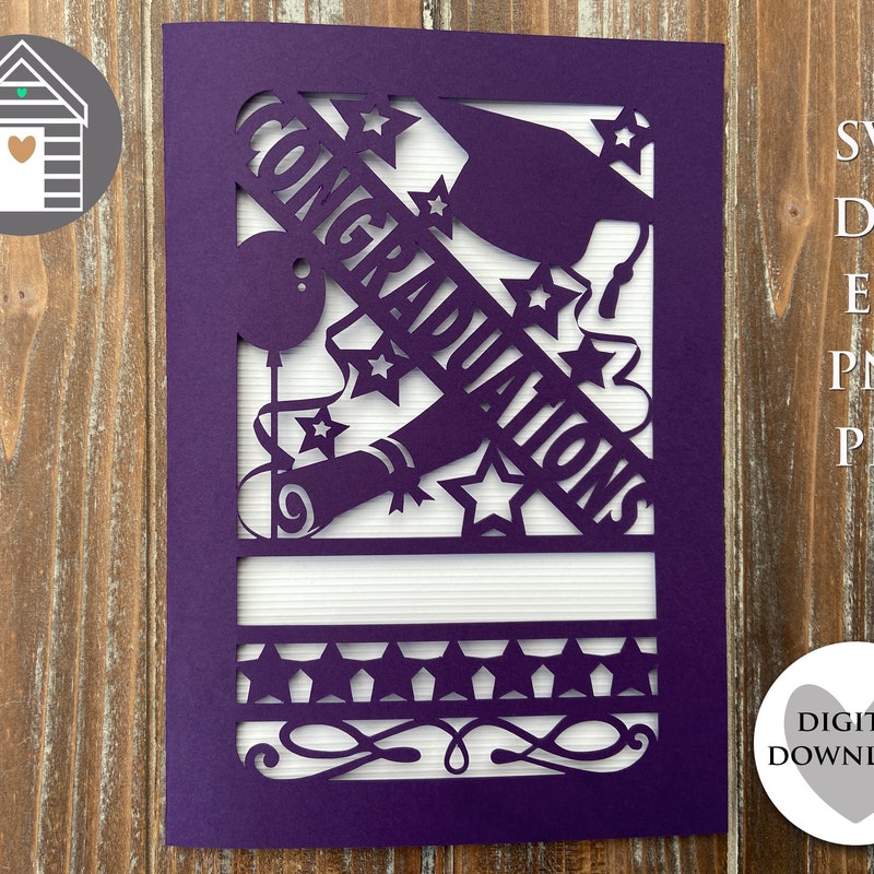 Graduation Card Svg - Etsy