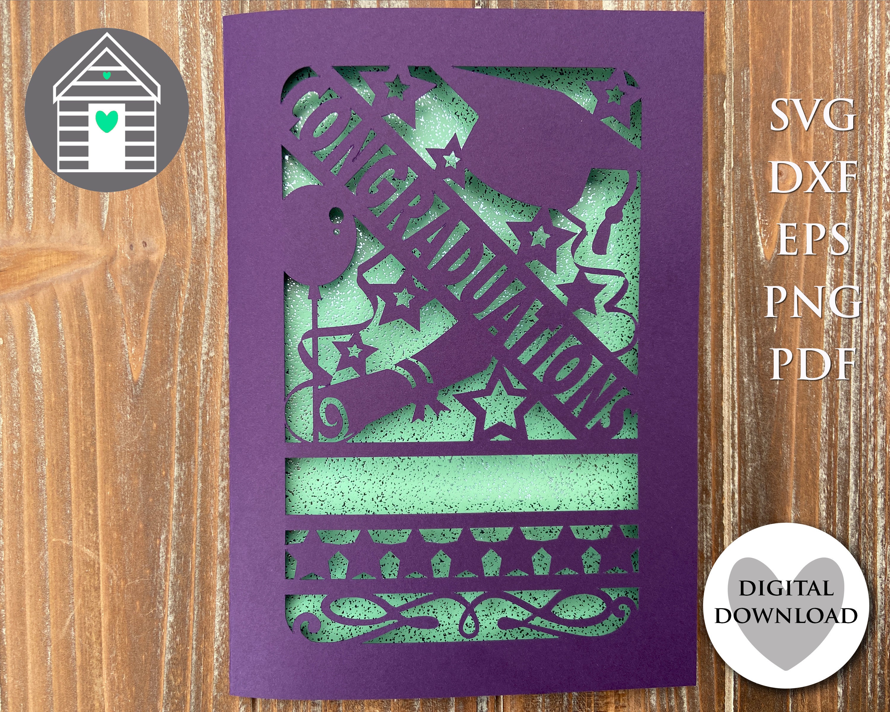 SVG Congraduations Graduation Card School Leavers Digital - Etsy