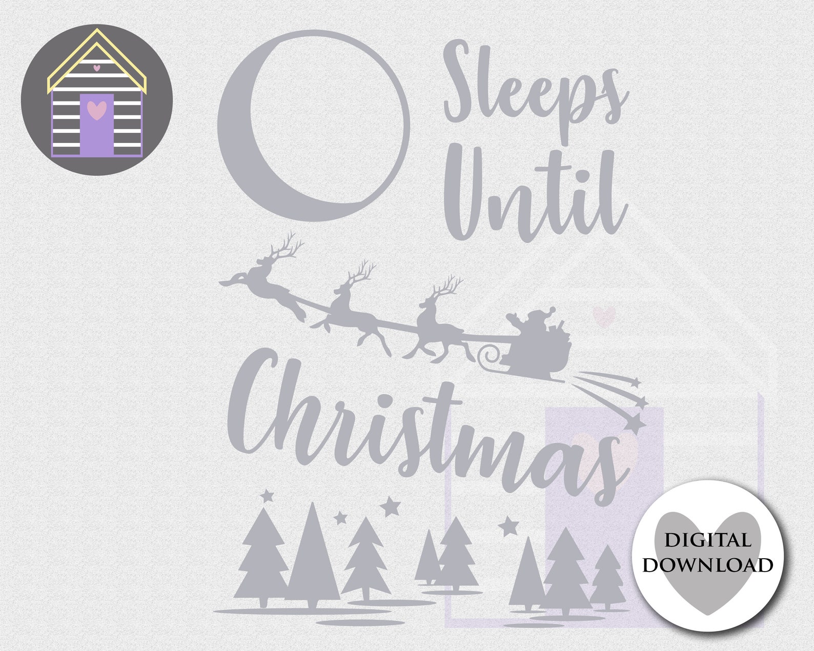 SVG Christmas Countdown Cut File EPS PNG Pdf Dxf File - Etsy