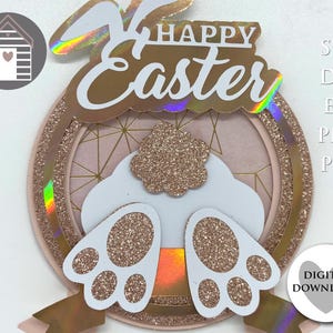 SVG 3D Happy Easter Bunny Cake Topper - Cut Files for Cricut or Cutting ...