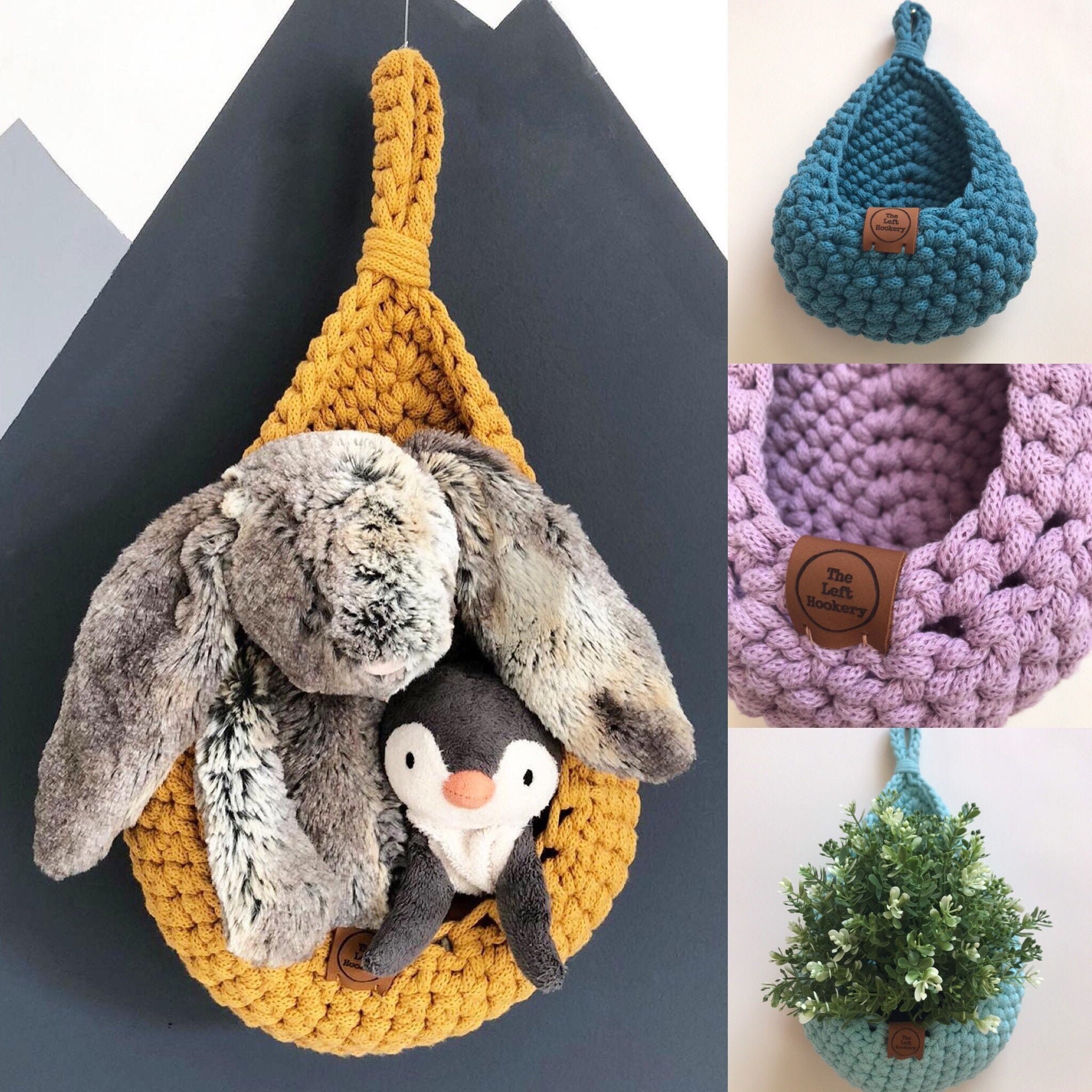Crochet Hanging Basket Kit Teardrop Hanging Basket Kit | Etsy