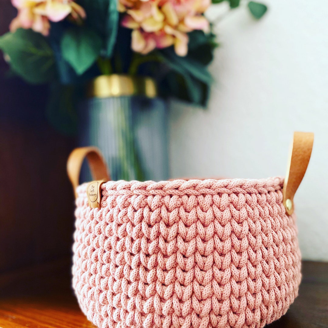 Crochet Storage Basket, Handmade Basket, Crocheted Basket, Storage ...