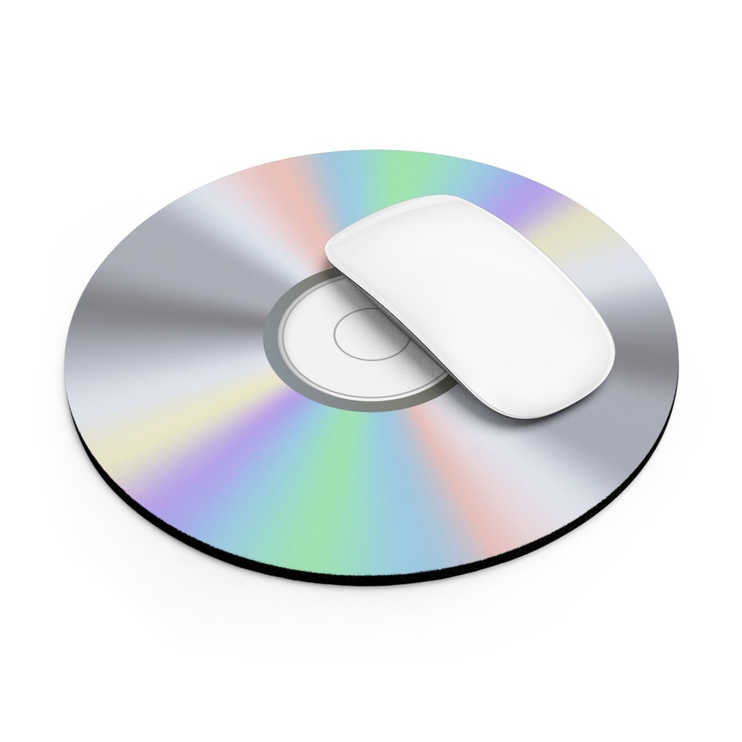 CD Mouse Pad - Funny Round Mousepad, Cute Desk Accessories, Y2k Meme ...