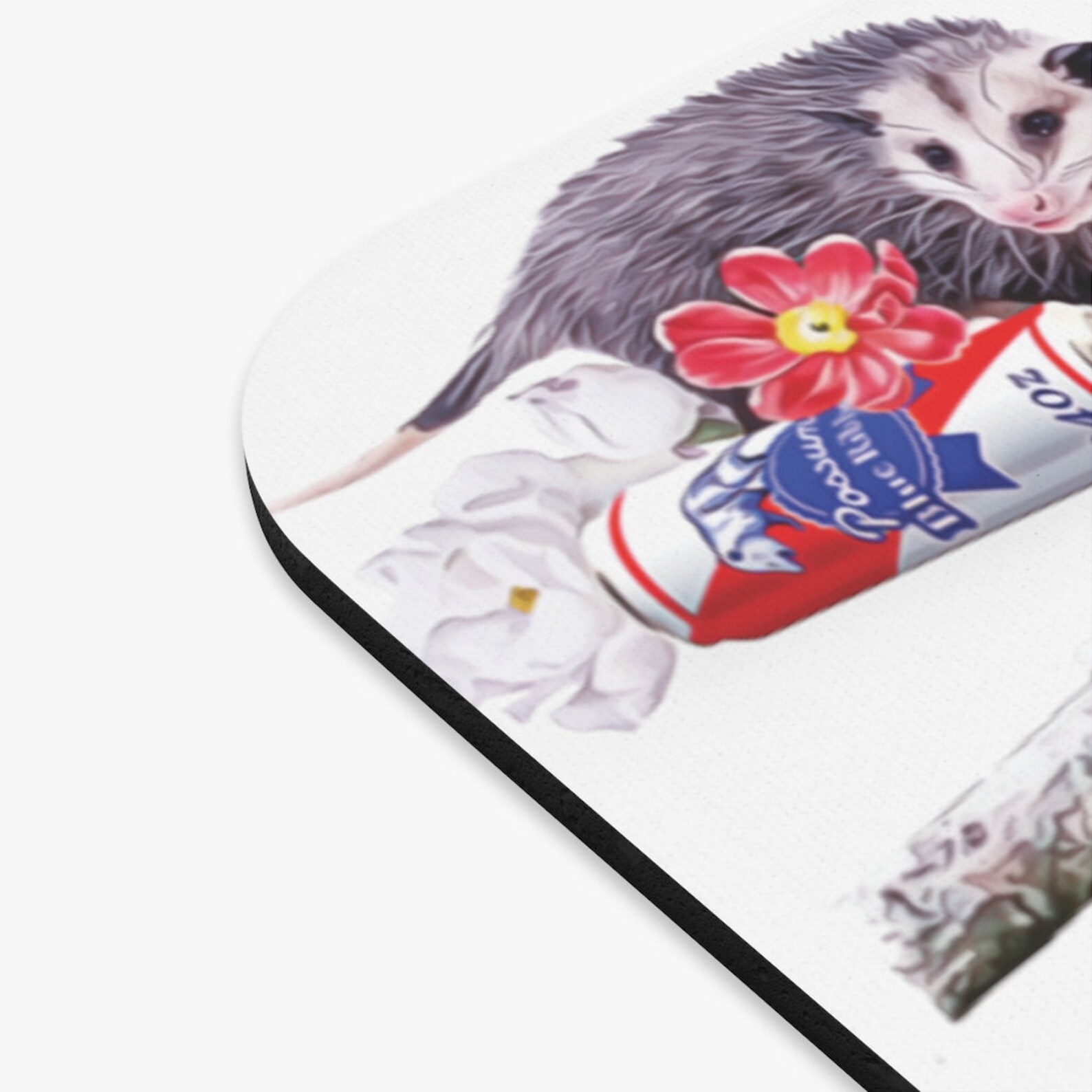 Possums and Beer Mouse Pad - 9x8" Funny Art Mousepad, Animal Mouse Mat ...