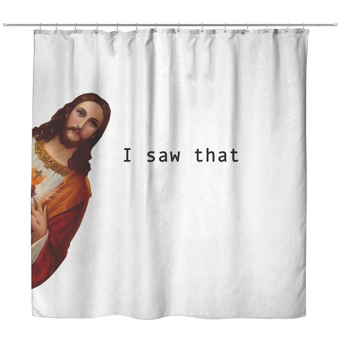 Jesus I Saw That Shower Curtain Funny Bathroom Decor Jesus | Etsy