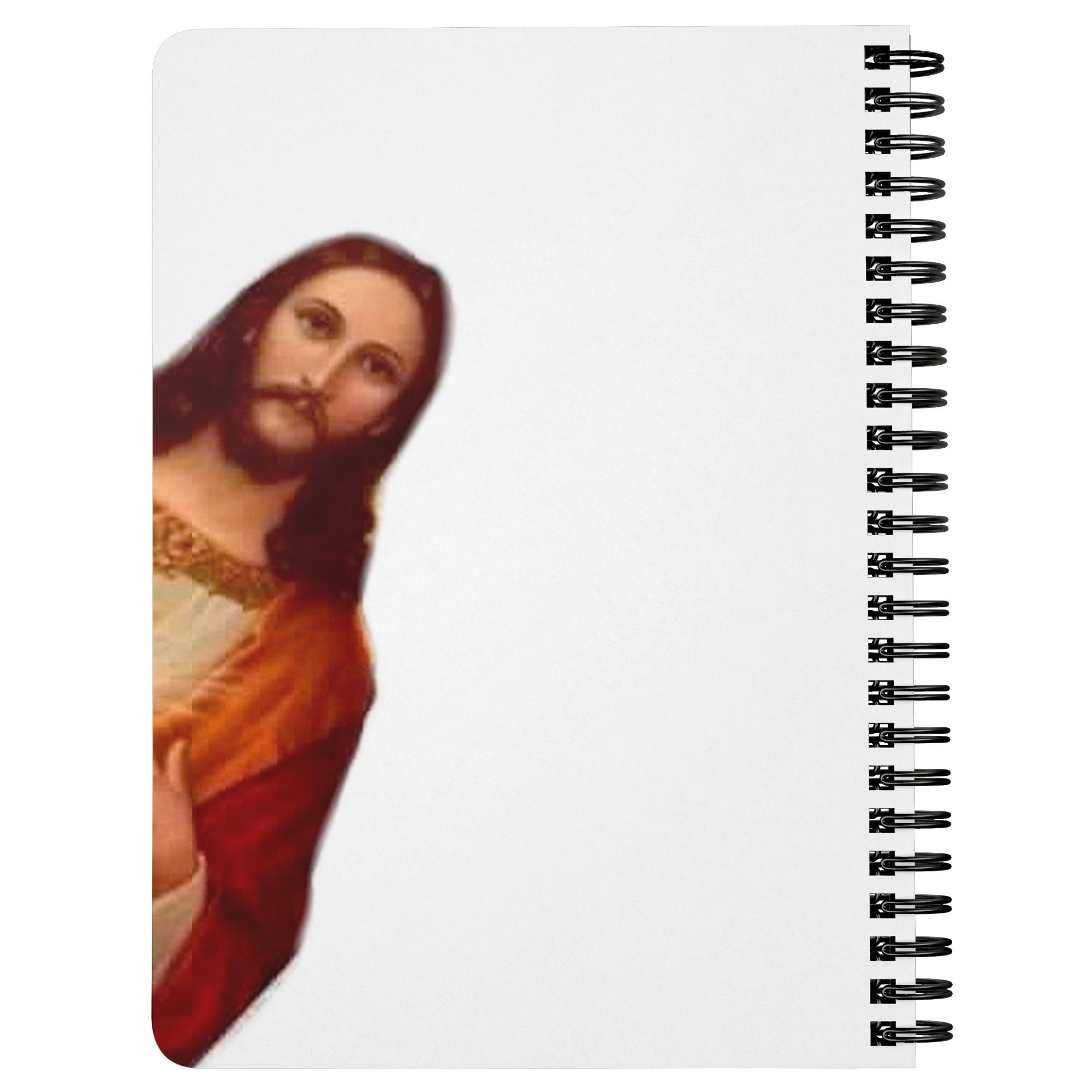 Jesus Peeking Meme Spiral Notebook 5x7 Lined Journal | Etsy