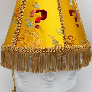 Question Mark Lampshade Hat With LED Party Lights - Gold Oriental Lamp ...