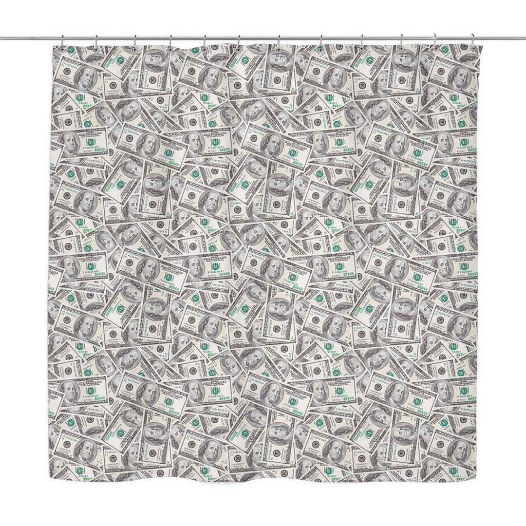 Money Shower Curtain | Funny Meme Bath Curtains, Funny Dorm Bathroom ...
