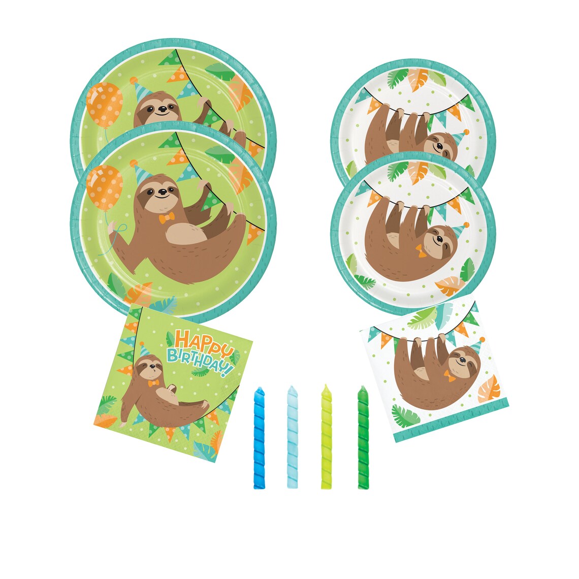 Sloth Happy Birthday Party Pack | Etsy