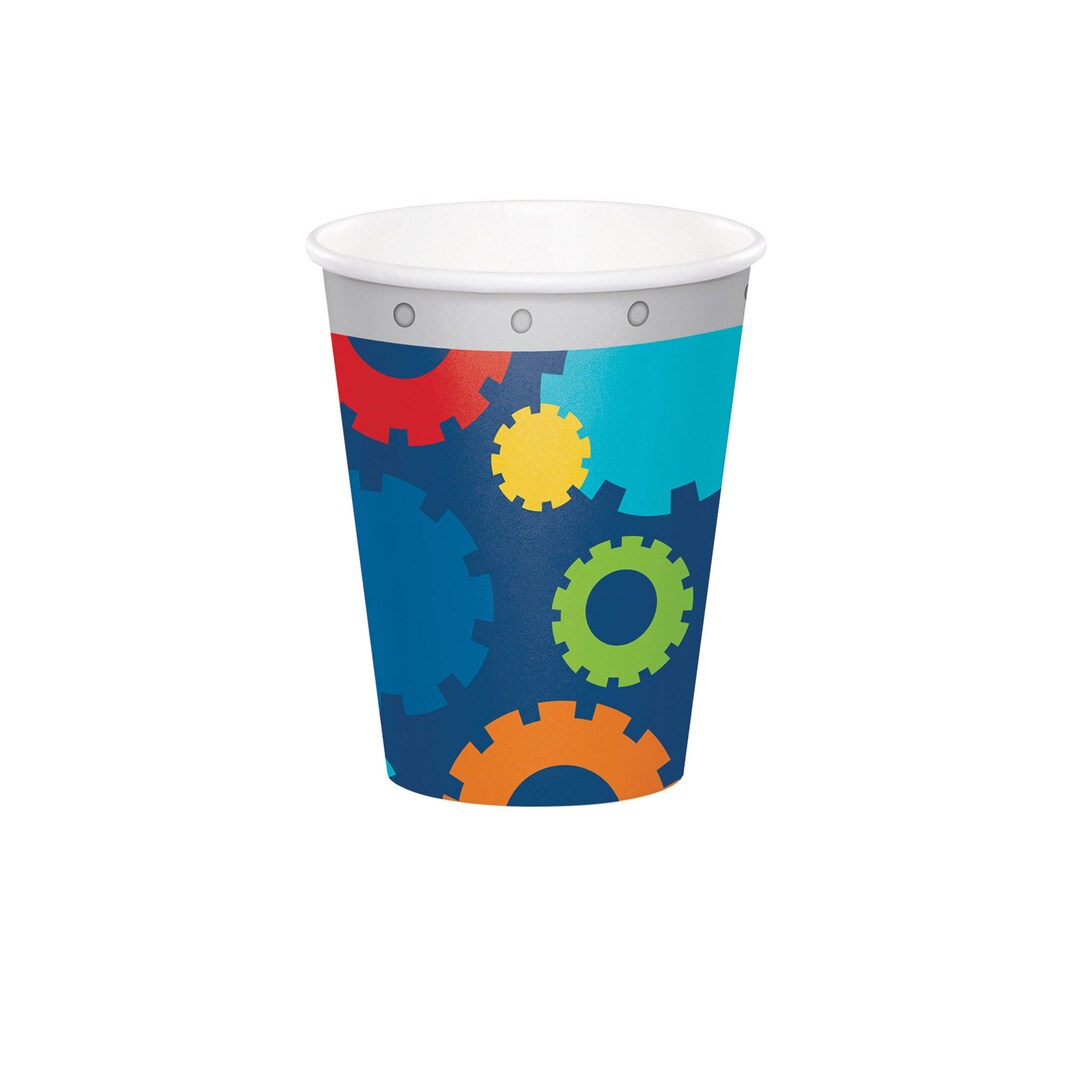 Robot Party Paper Cups - Etsy