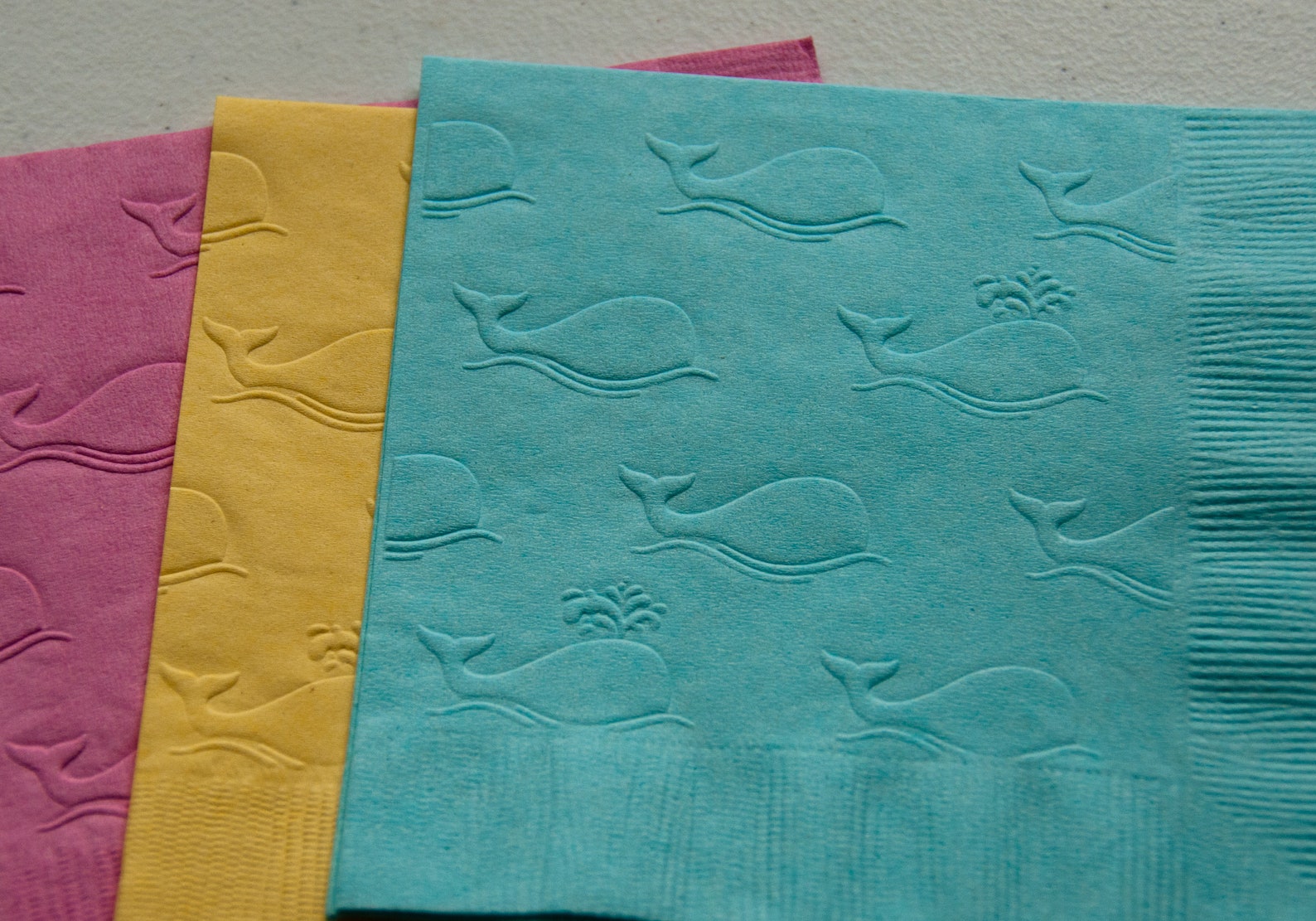 Whale Embossed Cake Napkins - Etsy
