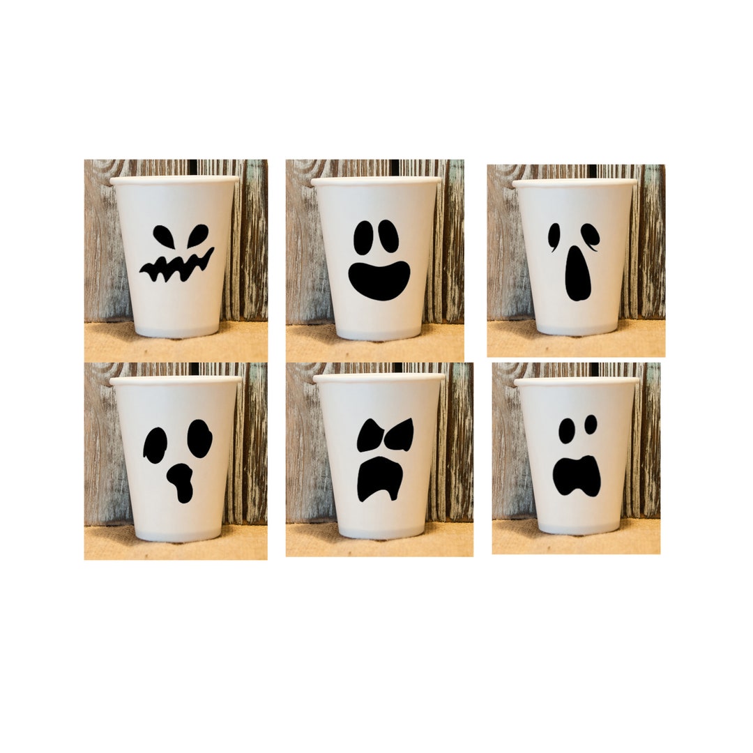 8 - Ghost Face Paper Cups - Etsy