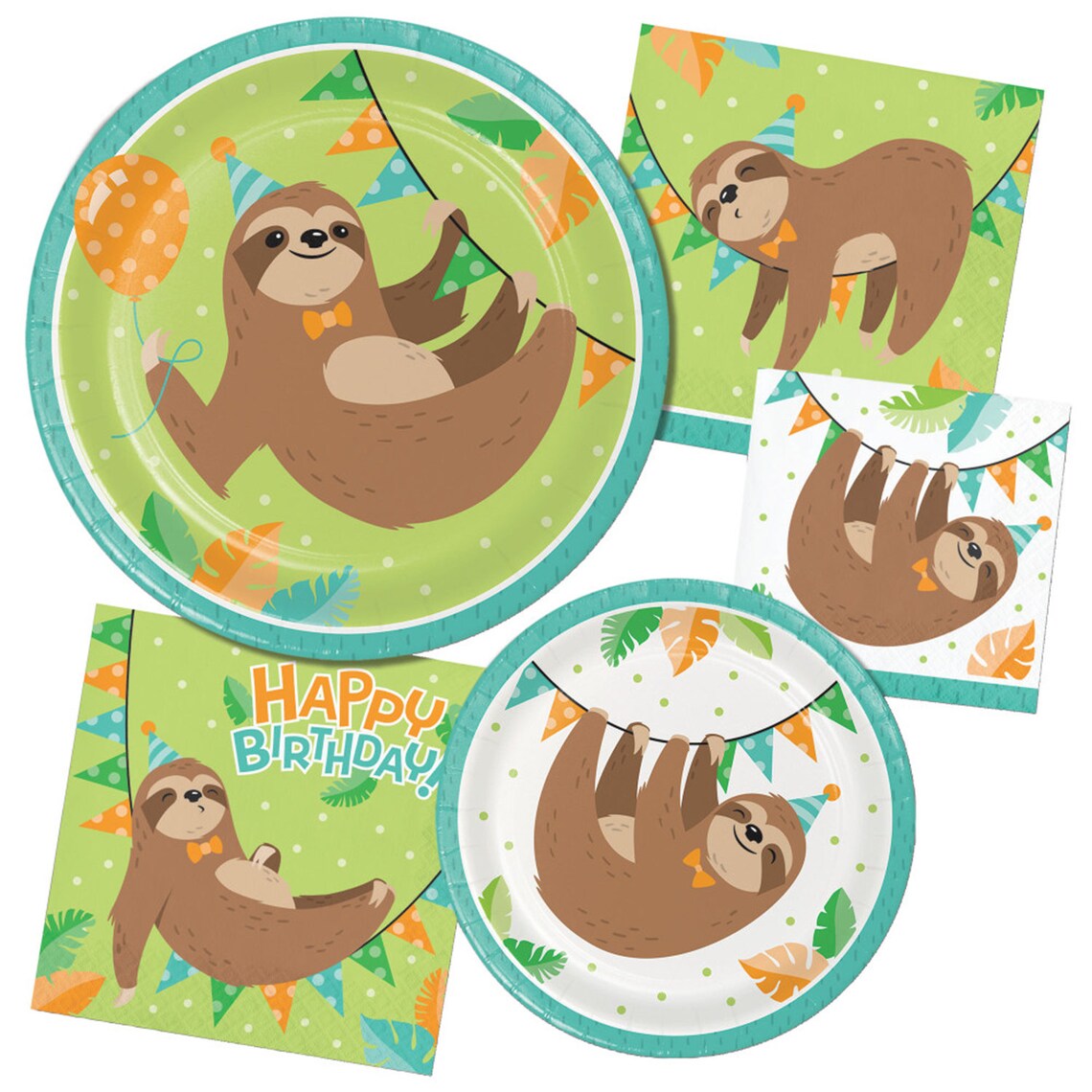 Sloth Happy Birthday Banner - Etsy