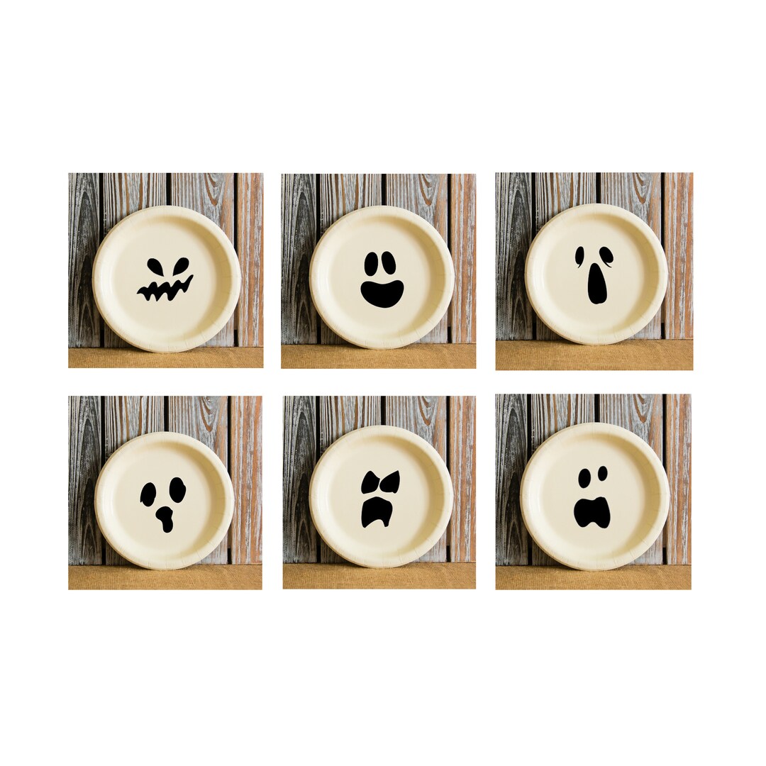 8 - Ghost Face Lunch or Cake Plates - Etsy