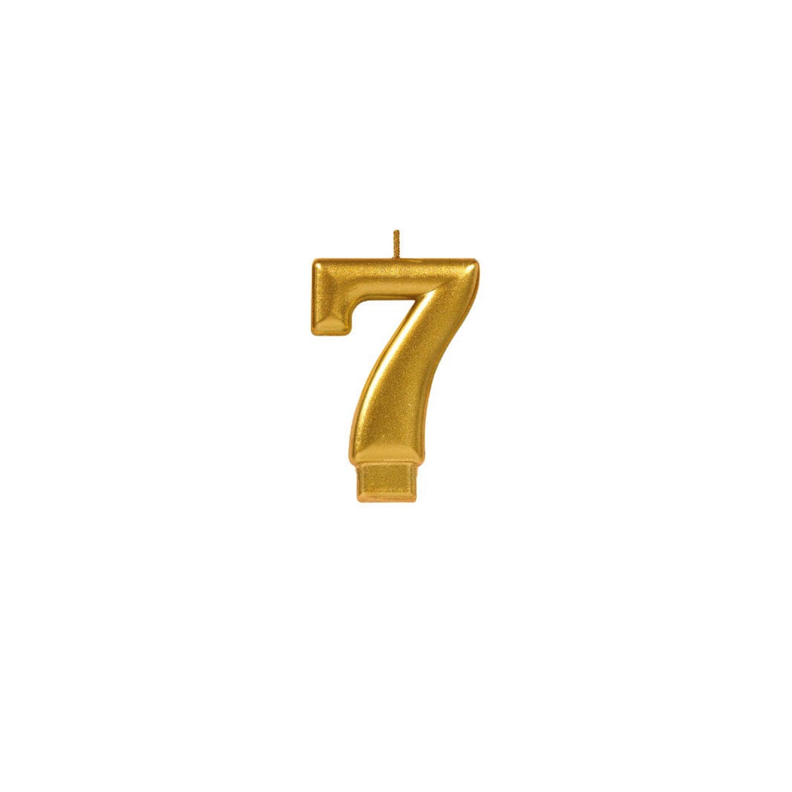Large Fancy Number 7 Gold Candle - Etsy