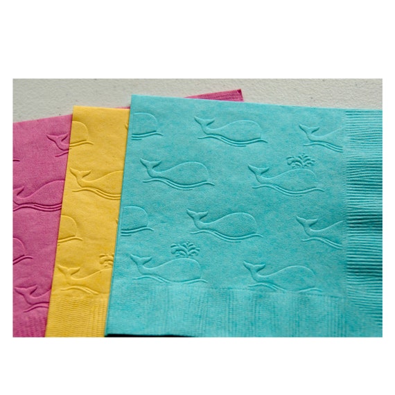 Whale Embossed Cake Napkins - Etsy