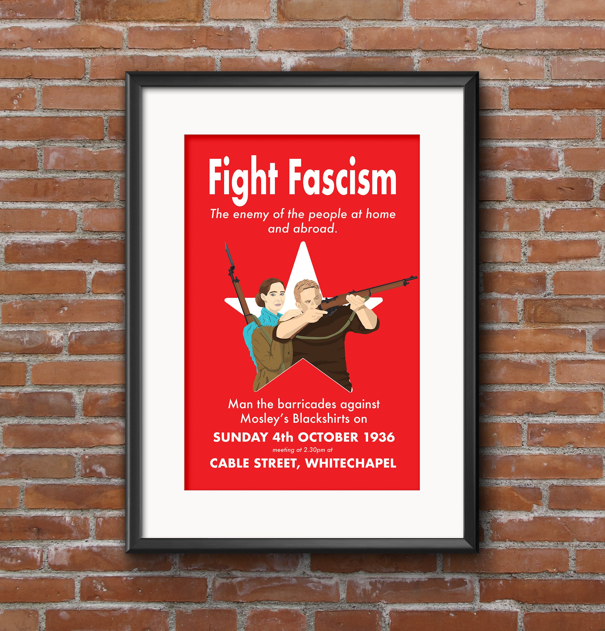 Fight Fascism 1930s Style Cable Street Poster - Etsy UK