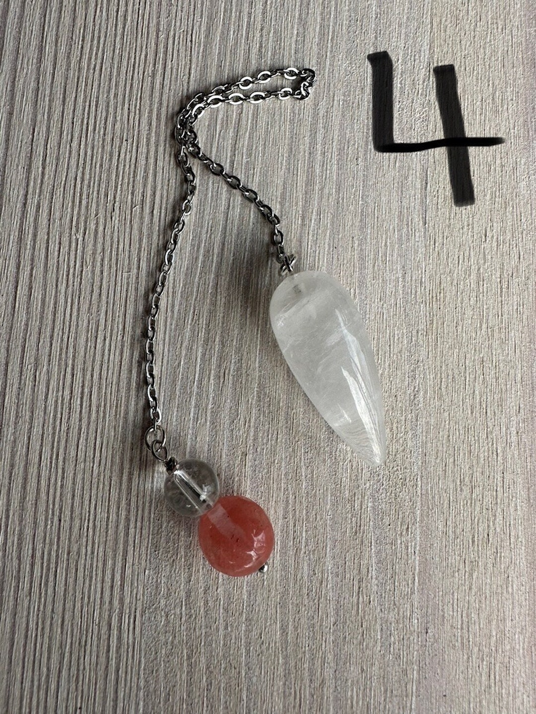 Clear Quartz Pendulum, Pocket Pendulum. Manifestation & Intention ...