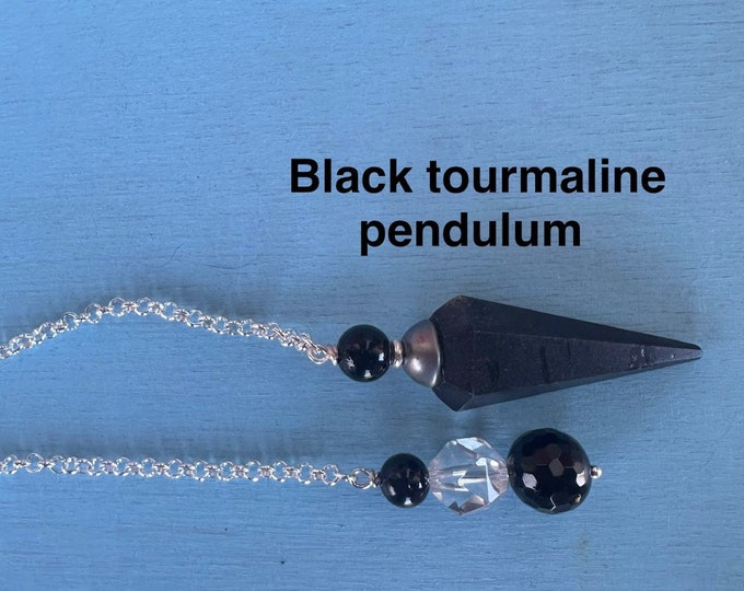 Black Tourmaline Pendulum. Handmade. One of a Kind. - Etsy