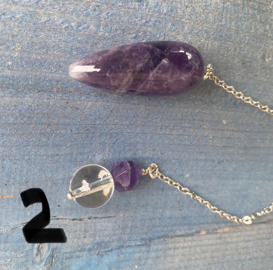 Amethyst Pendulum, Small Pocket Pendulum. Handmade. Unique. One of a ...