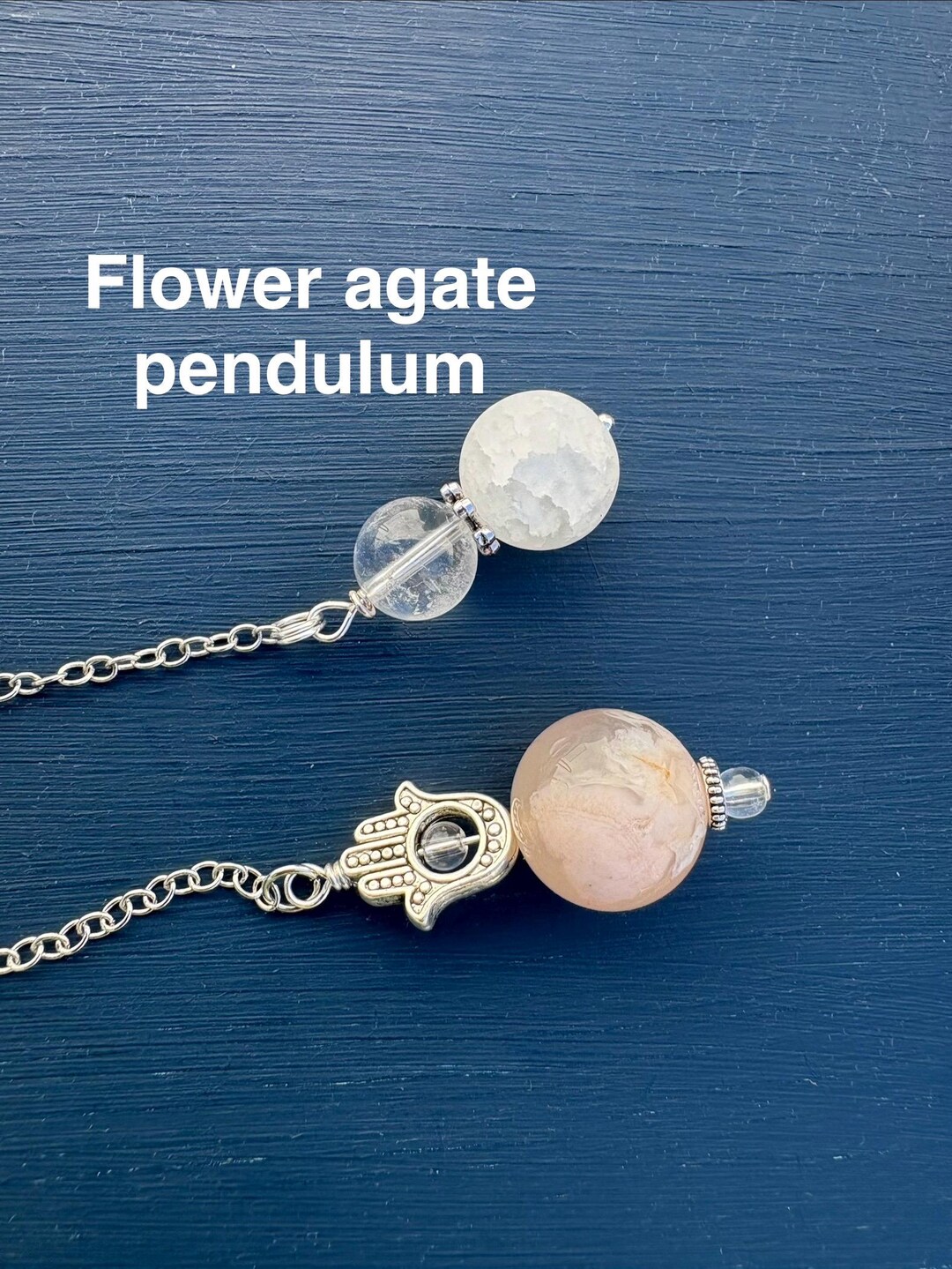 Flower Agate Pendulum. Double Sided - Etsy