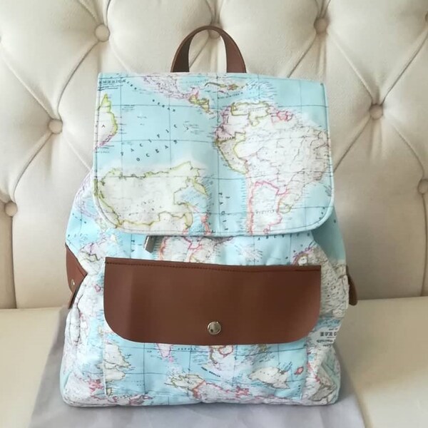 Map Backpack - Etsy