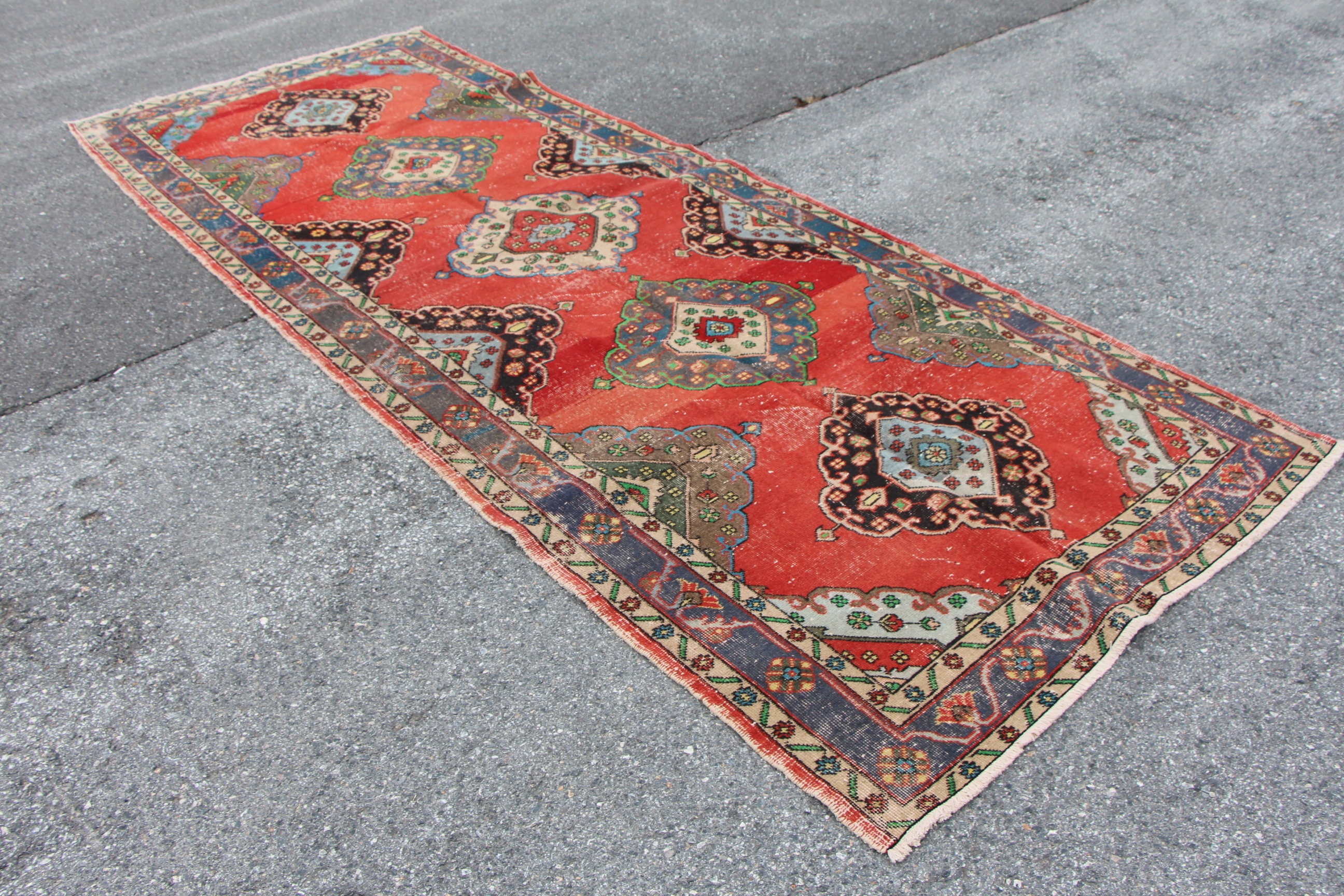 Roter Läufer Teppich Wollteppich 10 x 30 cm Boho Teppich - Etsy.de