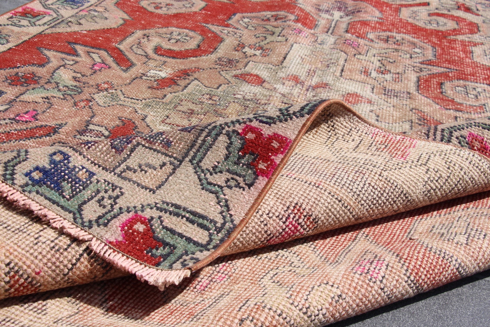 Vintage Pastel Color Runner Rug Free Shipping 4.5 X 7.4 Ft - Etsy