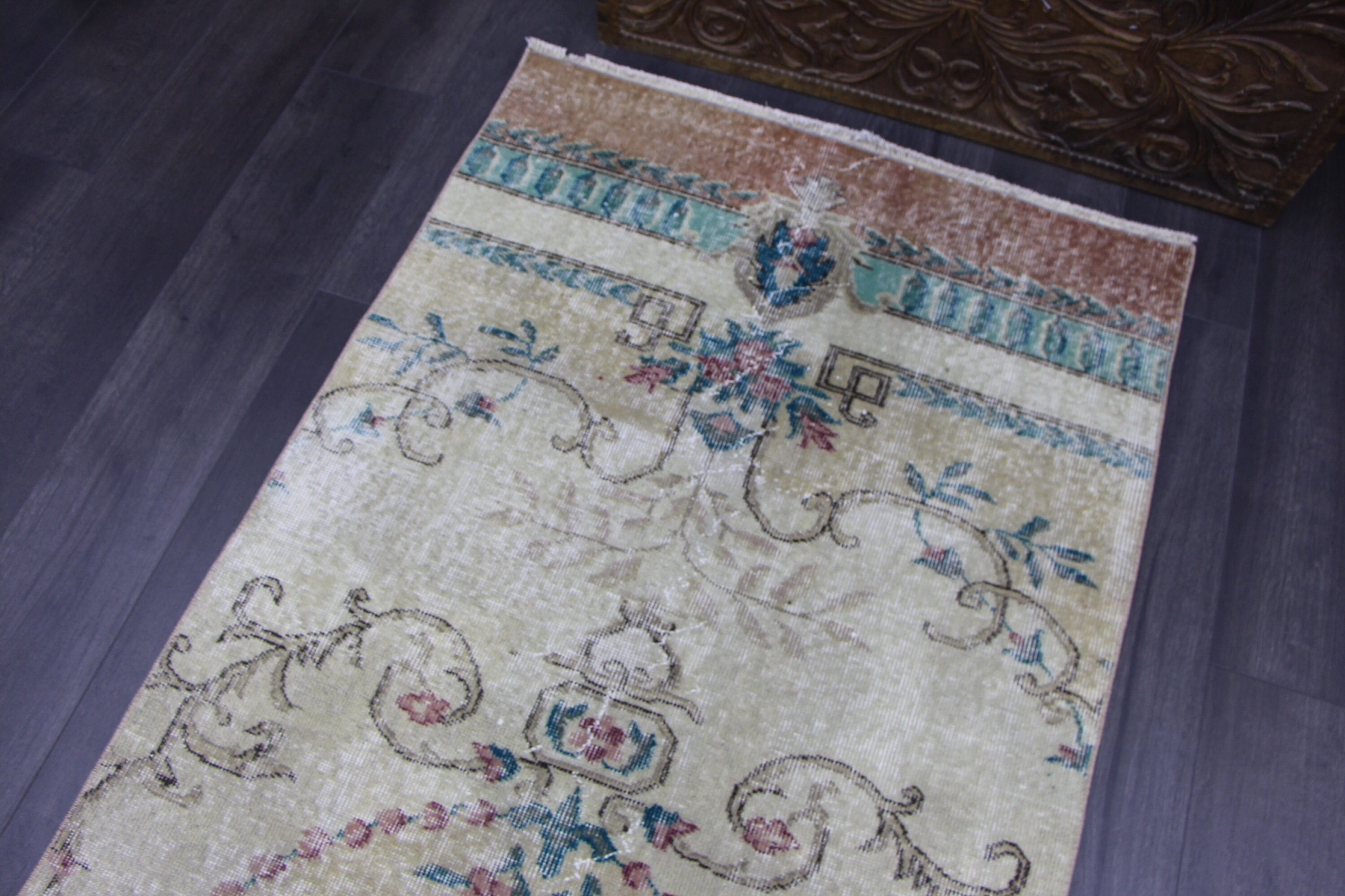 Boho rug Turkish oriental rug Vintage rug Handmade wool | Etsy