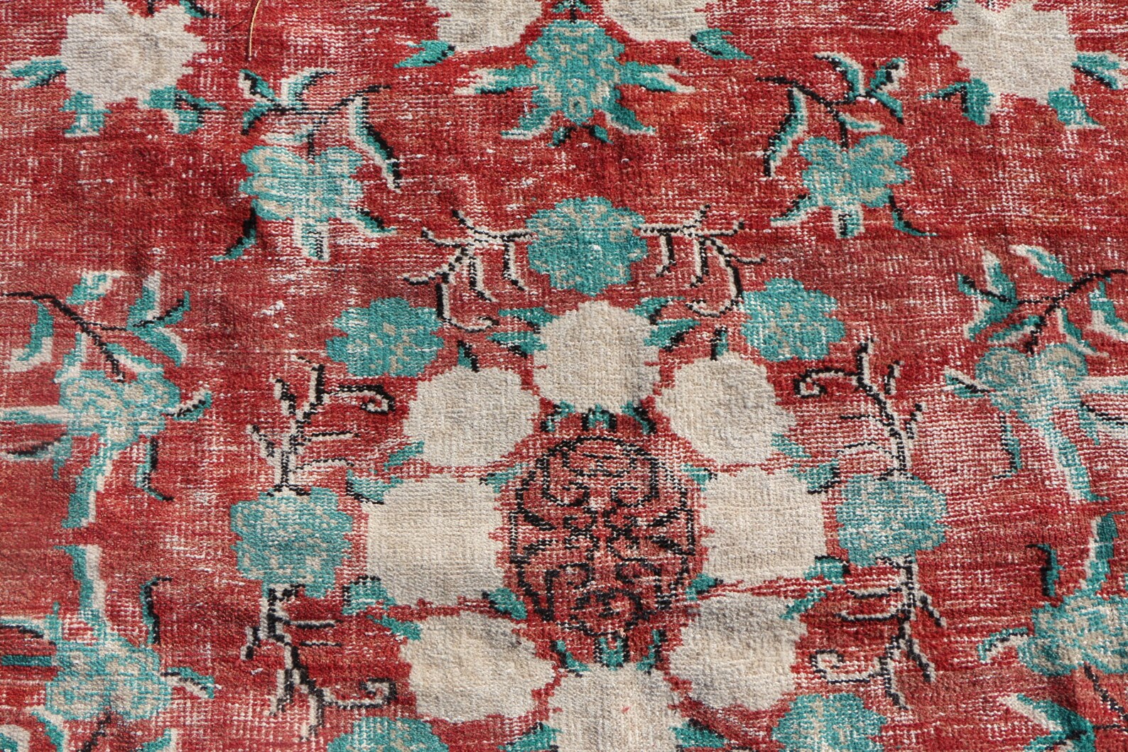 White and Blue Rose Patterned Rug Turkish Rug Large Size Rug - Etsy