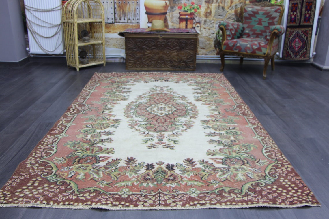 Oriental Rug Turkey Rug Large Area Rug Natural Rug Oushak - Etsy