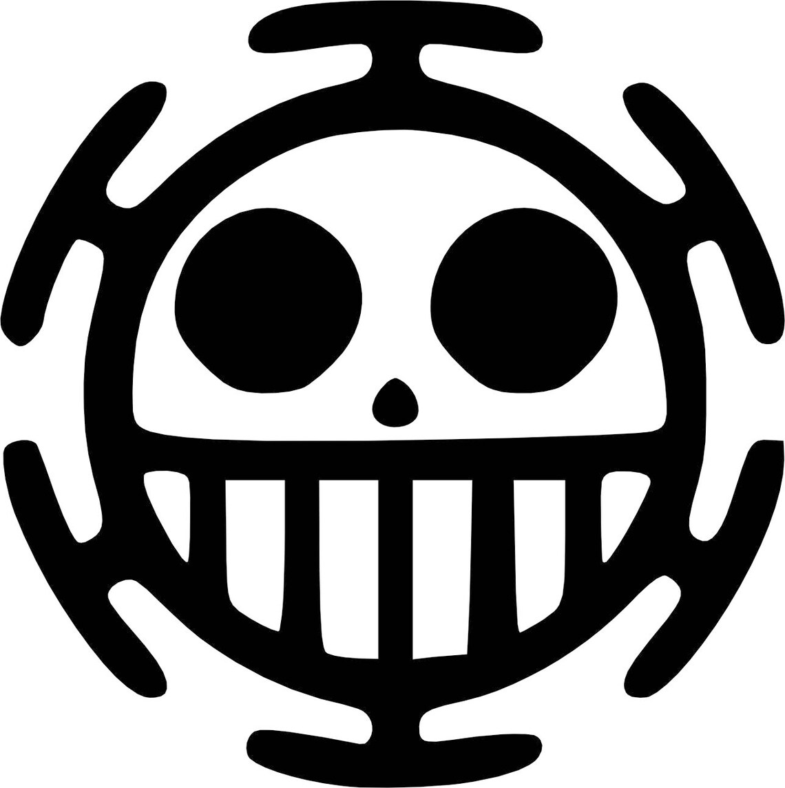 Vinyl Decal One Piece Trafalgar Law Pirate Symbol | Etsy
