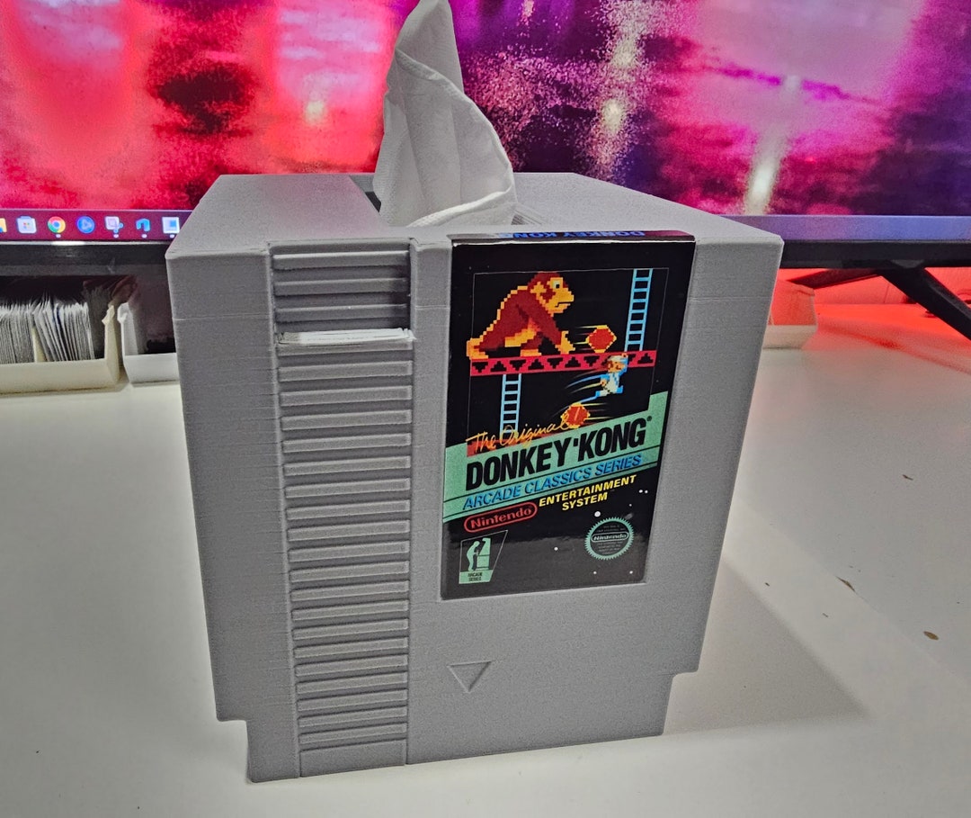 NES Cartridge Donkey Kong Tissue Cover Box - Etsy