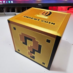 Super Mario Item Box (question Box) Bank - 8 Bit - Etsy