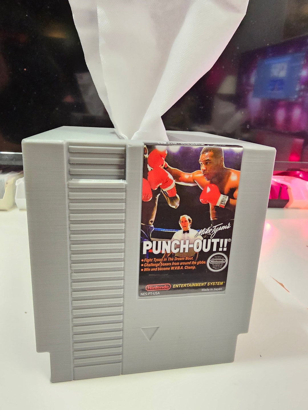 NES Cartridge Mike Tyson's Punch Out Tissue Cover Box - Etsy