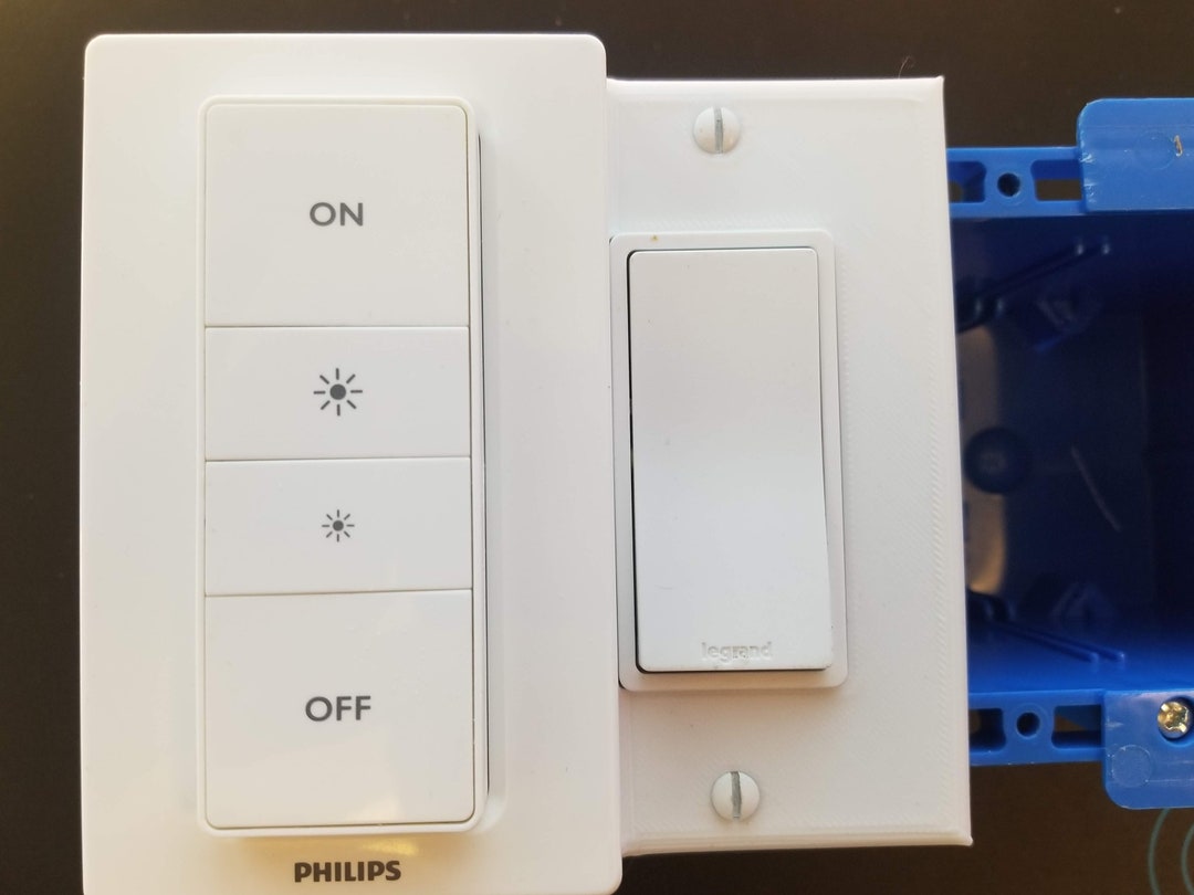 The Original Philips Hue Low Pro Stealth Decora Spacer + 1 Gang Decora ...