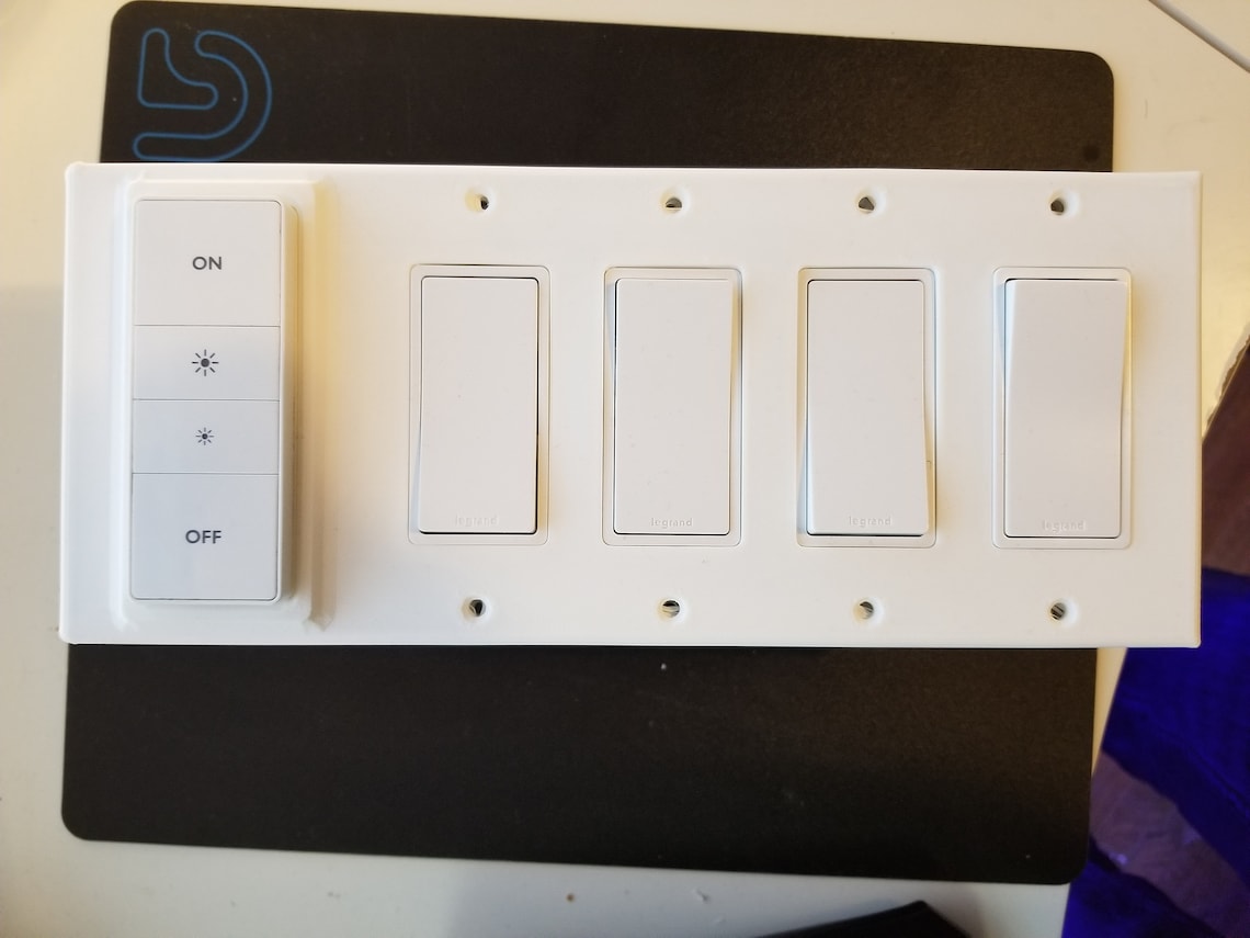 Philips Hue V1 Dimmer Switch 4 Gang Decora Reversible Magnetic | Etsy