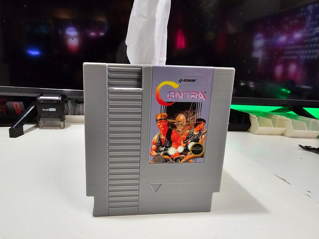 NES Cartridge Contra Tissue Cover Box - Etsy