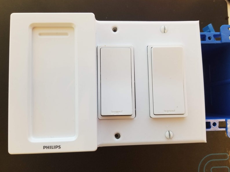 The Original Philips Hue Low Pro Stealth Decora Spacer + 2 Gang Decora ...