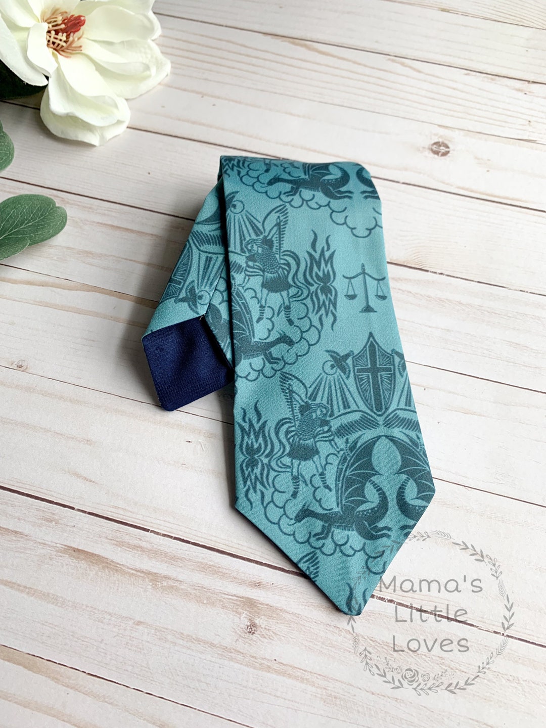 St. Michael the Archangel Catholic Necktie Organic Cotton Sateen - Etsy