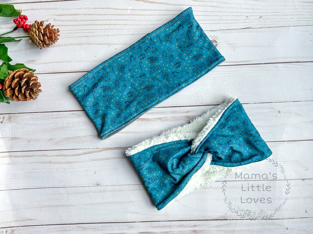 Silent Night Nativity Fleece or Sherpa Lined Headband Ear Warmer ...