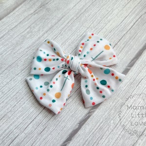 Joyful Rosary - Bright - Colorful- Catholic- Bow - Gift - Clip - Nylon ...