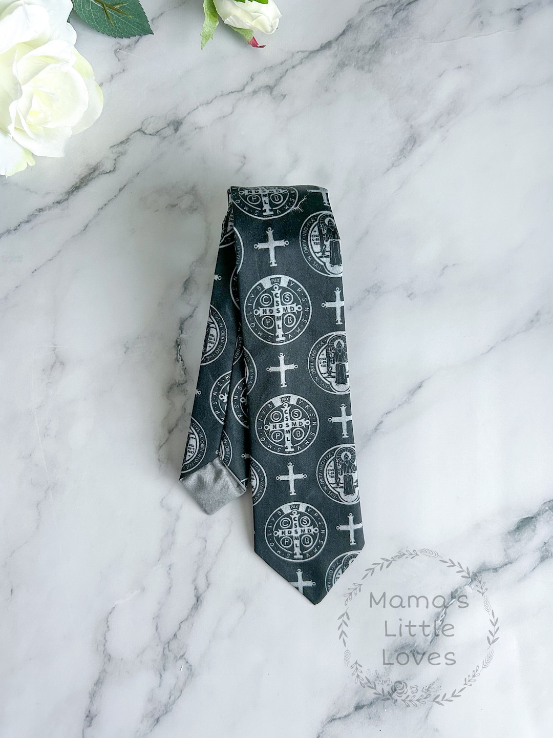 Youth St. Benedict Medal Necktie – Organic Cotton, Catholic Gift - Etsy