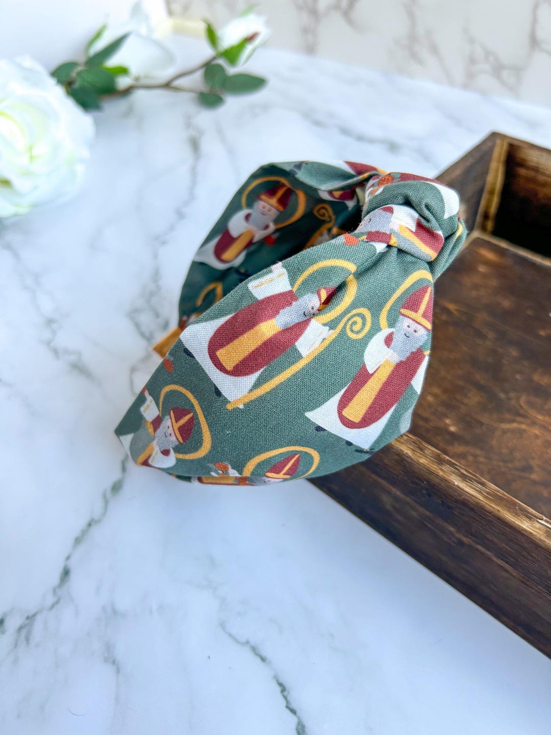 St. Nicholas - St. Nick - Evergreen - Knotted Headband- Traditional ...