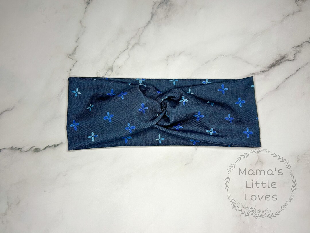Blue Cross - Dark Blue - Christian - Catholic - Twist Headband - Gift ...