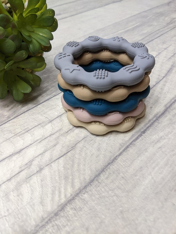 Silicone Teething/fiddle Toy Ring - Etsy