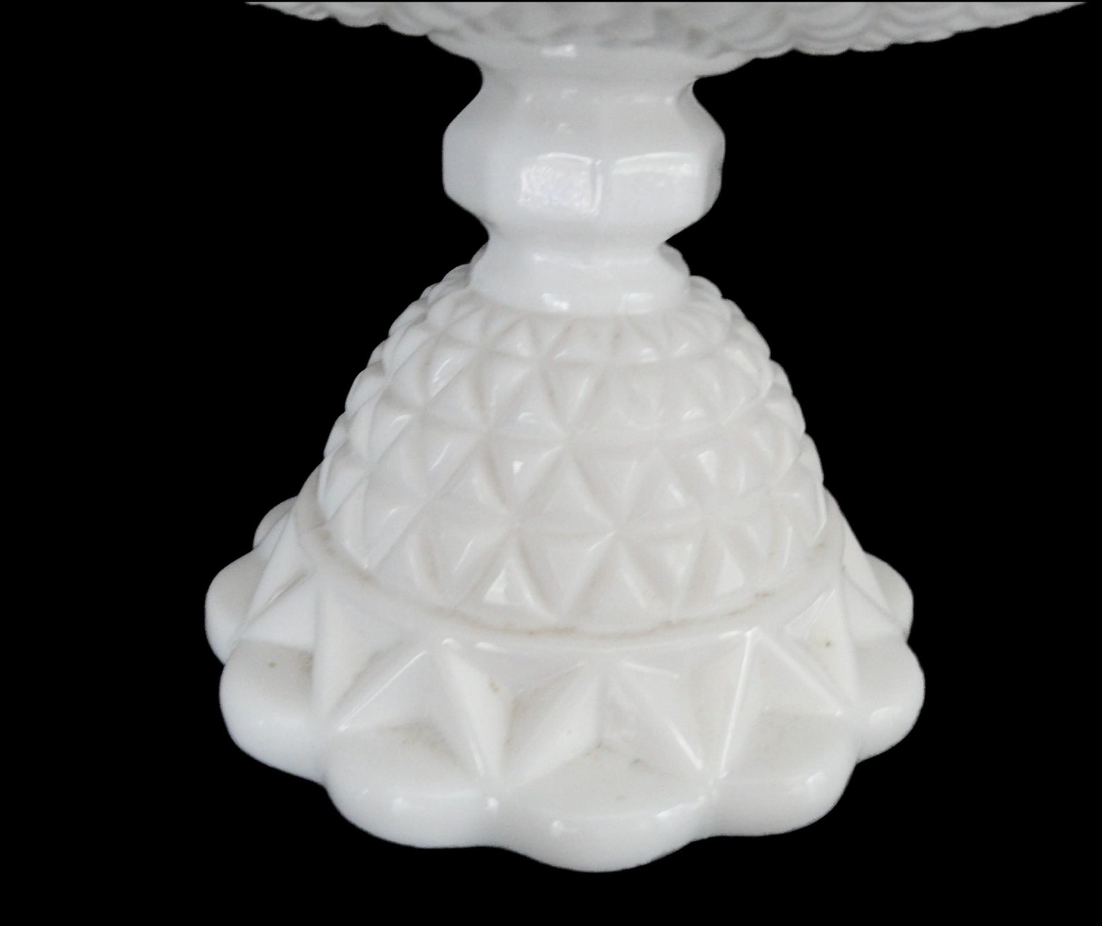 Imperial Glass White Milk Glass Open Lace Pedestal Dish - Etsy