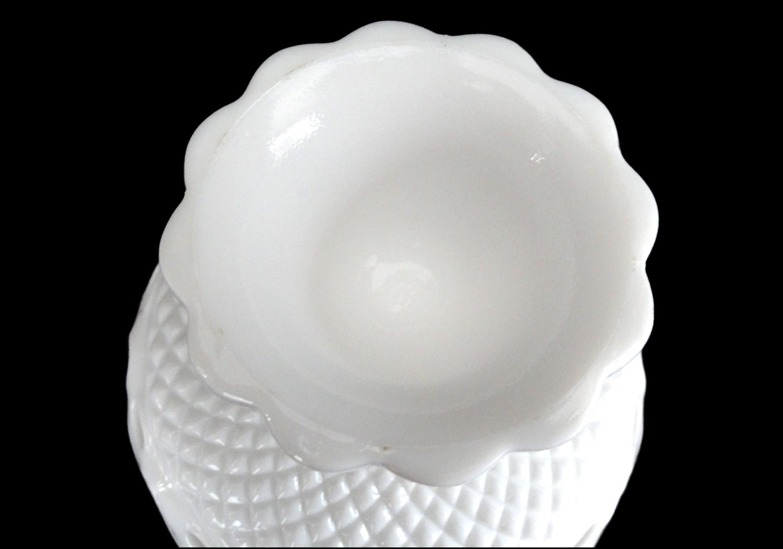 Imperial Glass White Milk Glass Open Lace Pedestal Dish - Etsy