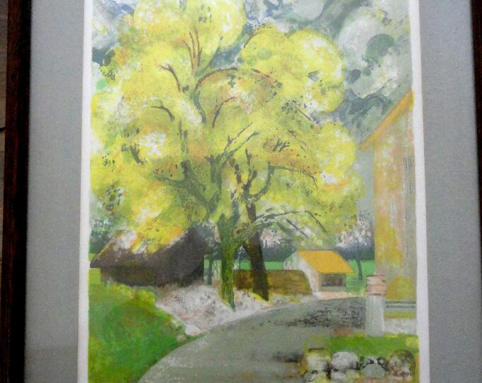 Paul Collomb French Artist Lithograph Pencil Signed COA Abstract ...